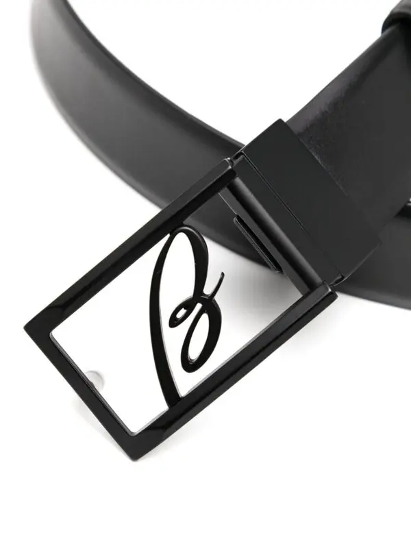 Brioni Logo-buckle Leather Belt