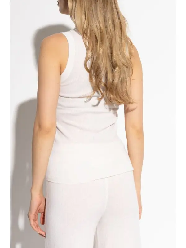 LISA YANG Ina Ribbed Top - White