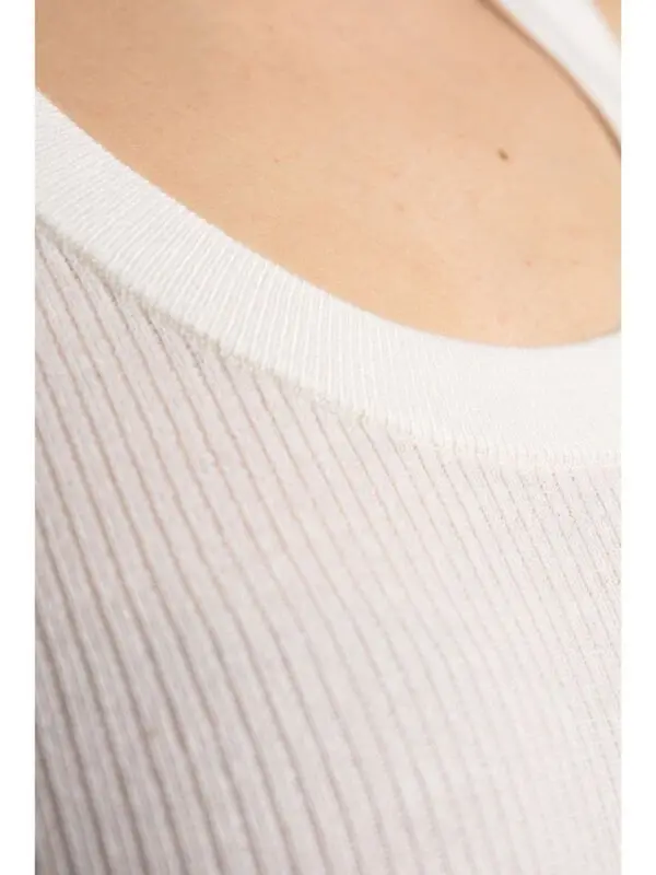 LISA YANG Ina Ribbed Top - White