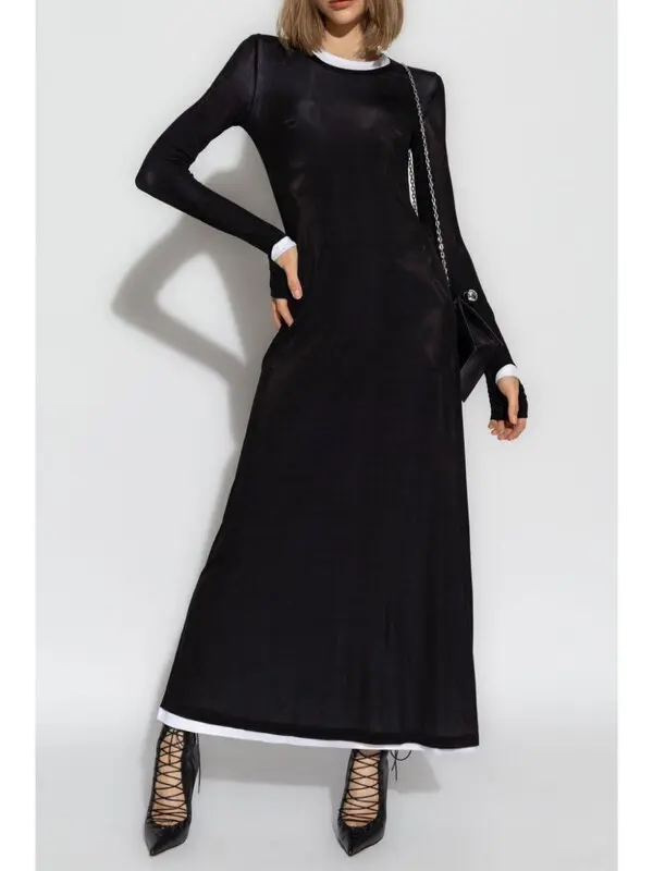 Helmut Lang Double-layer Maxi Dress