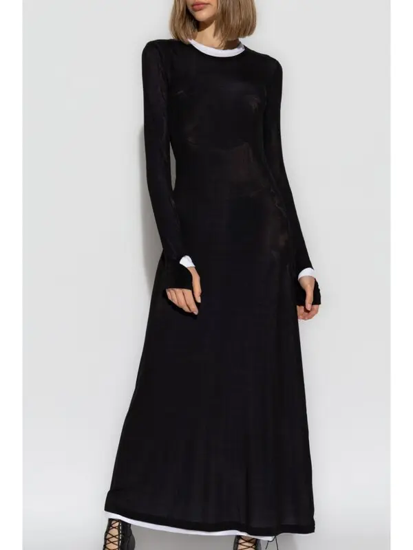 Helmut Lang Double-layer Maxi Dress