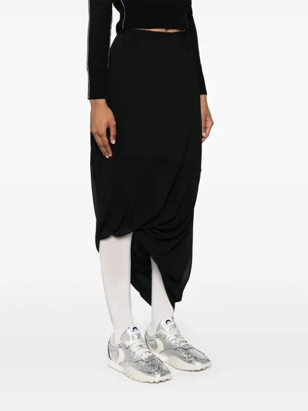 MAISON MARGIELA Asymmetric Draped Midi Skirt