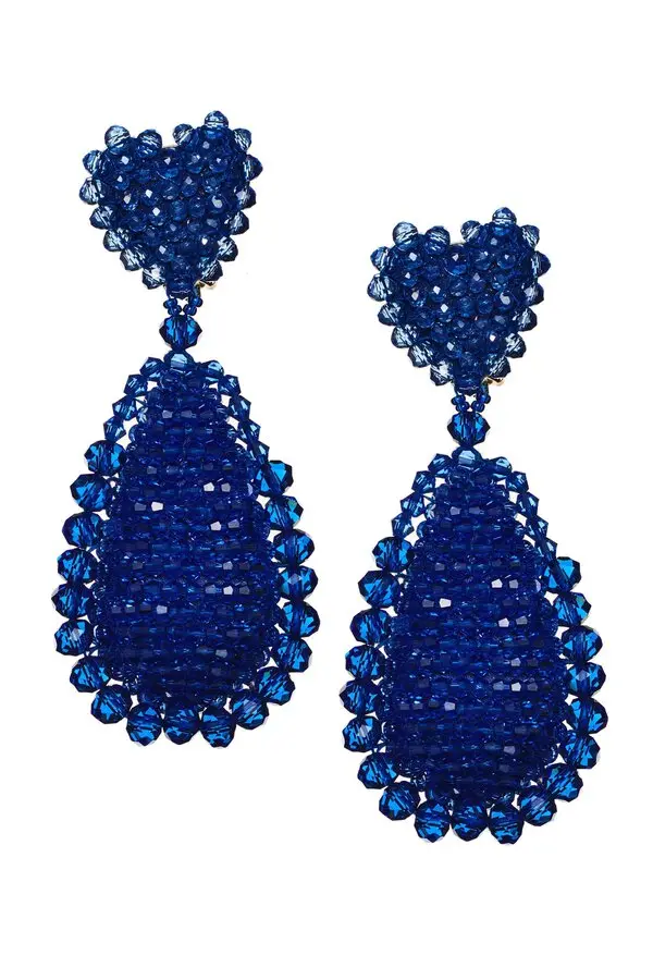 Sachin & Babi Adeline Clip-on Drop Earrings - Aqua/marine