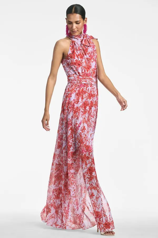 Sachin & Babi Kayla Printed Maxi Gown - Amaranths Spray