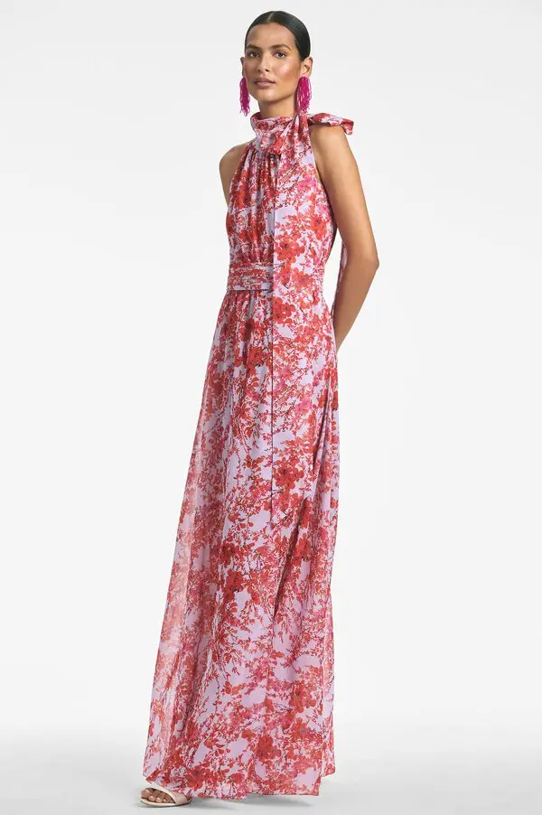Sachin & Babi Kayla Printed Maxi Gown - Amaranths Spray