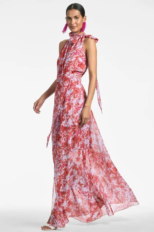 Sachin & Babi Kayla Printed Maxi Gown - Amaranths Spray
