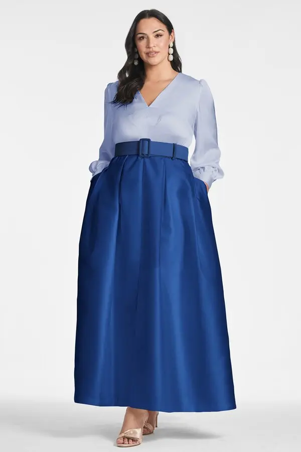 Sachin & Babi Zoe Ball Skirt Gown - Periwinkle/eclipse