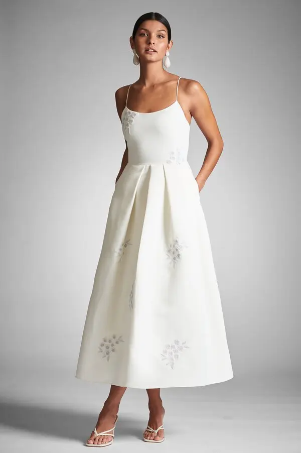 Sachin & Babi Audra Embroidered Dress - Ivory
