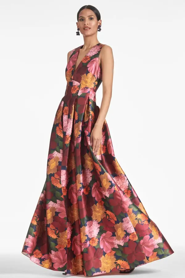 Sachin & Babi Brooke Printed Gown - Bella Bouquet