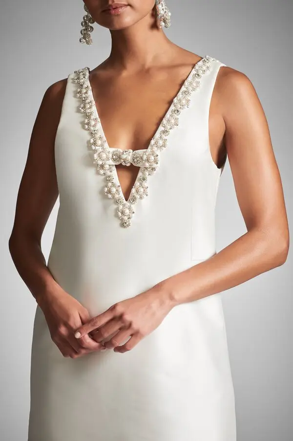 Sachin & Babi Sylvie Embellished Mini Dress In Off White - 20% Off |  Editorialist