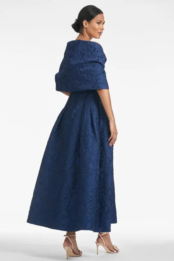 Sachin & Babi Blue Jacquard Shawl - Midnight