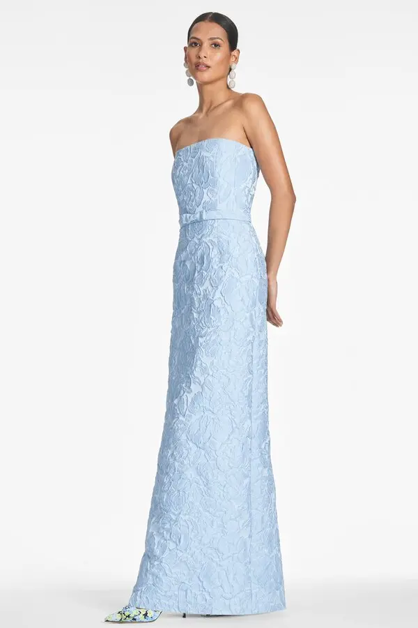 Sachin & Babi Sophia Column Gown - Ice Blue