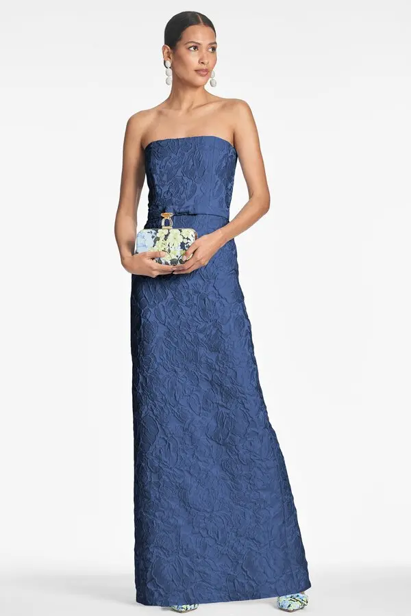 Sachin & Babi Sophia Jacquard Column Gown - Midnight