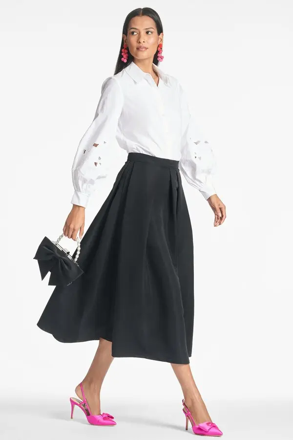 Sachin & Babi Leighton Faille Tea-length Skirt