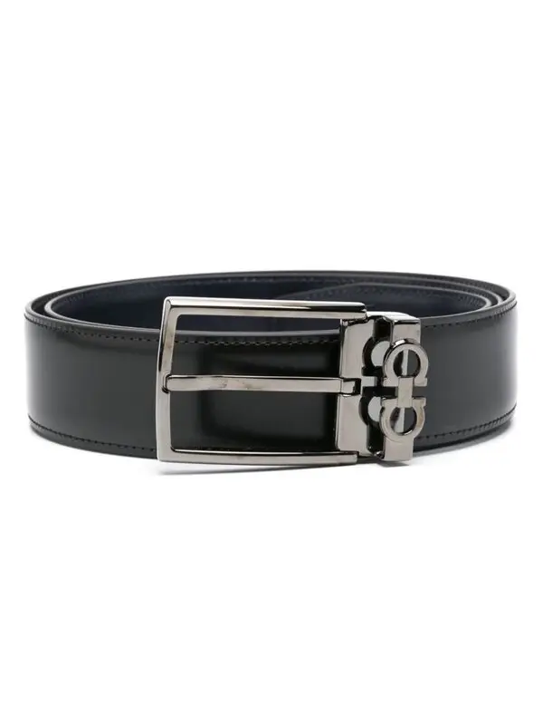 FERRAGAMO Gancini Reversible Belt - Black