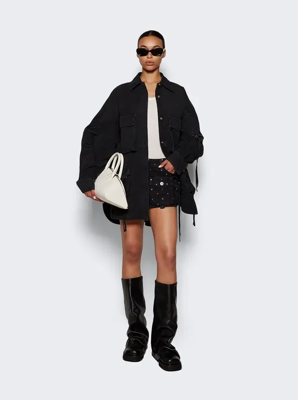 Attico Fay Mini Skirt - Black