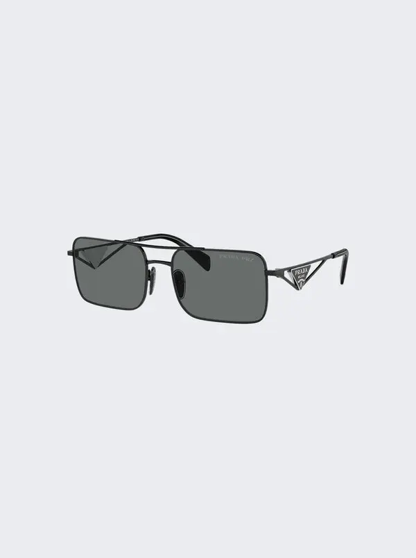 Prada Metal-frame Rectangle Sunglasses