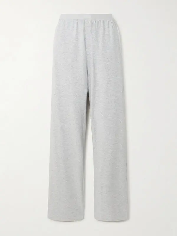 SKIMS Boyfriend Stretch-modal And Cotton-blend Jersey Track Pants