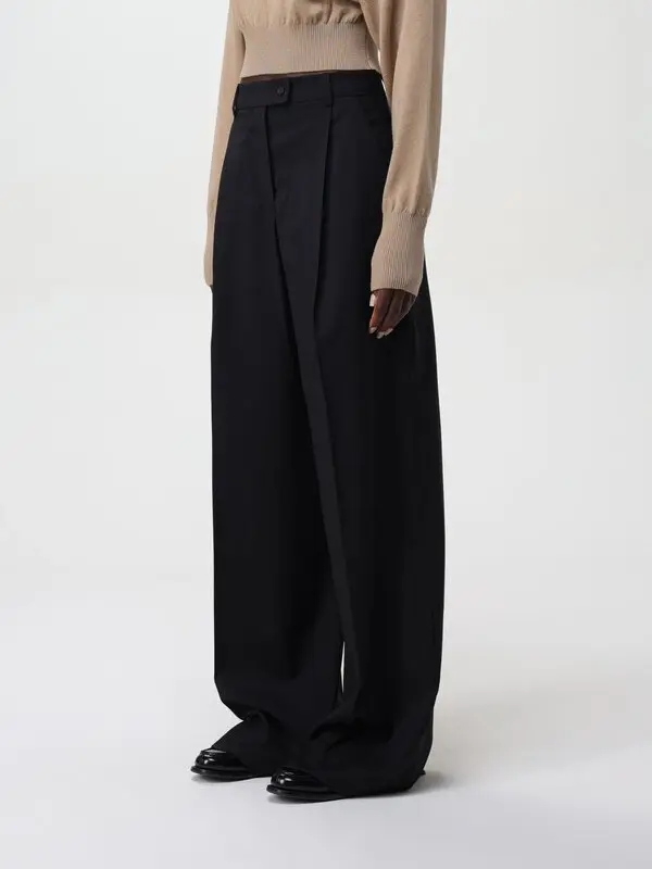 Sportmax Wide Leg Tailored Trousers - Black