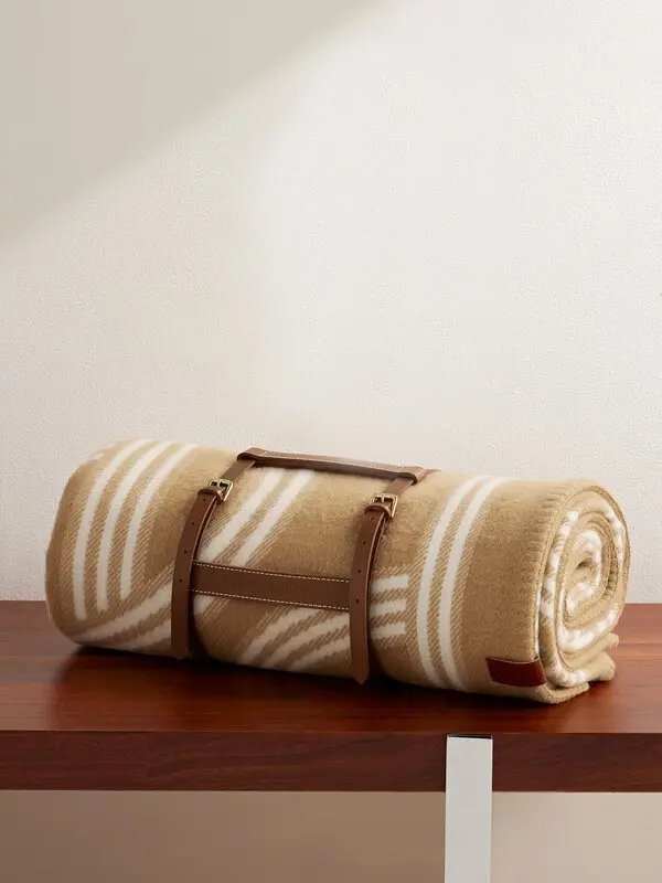 Ralph Lauren Berken Merino Wool And Cashmere-blend Jacquard Blanket - Brown