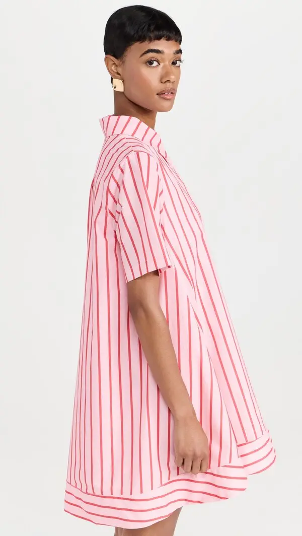 english factory colorblock shirt dress English Factory Women's Colorblocked Shirtdress Multicolor Size S Style  BH973D