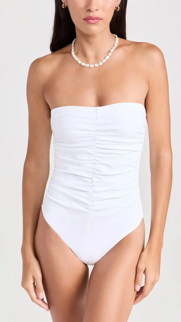 KARLA COLLETTO Basics Bandeau One Piece - White