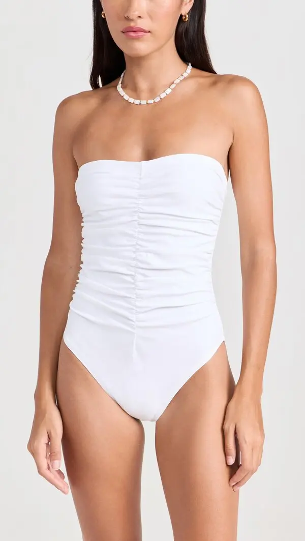 KARLA COLLETTO Basics Bandeau One Piece - White