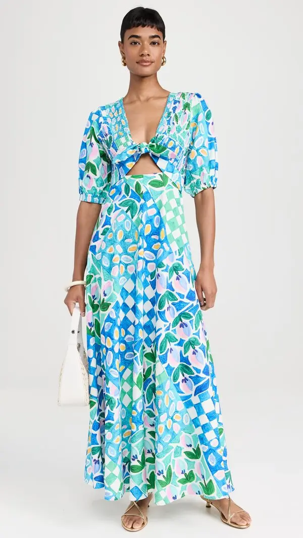 little lies green dress KENDALL GINGHAM MINI DRESS GREEN GINGHAM main image 1