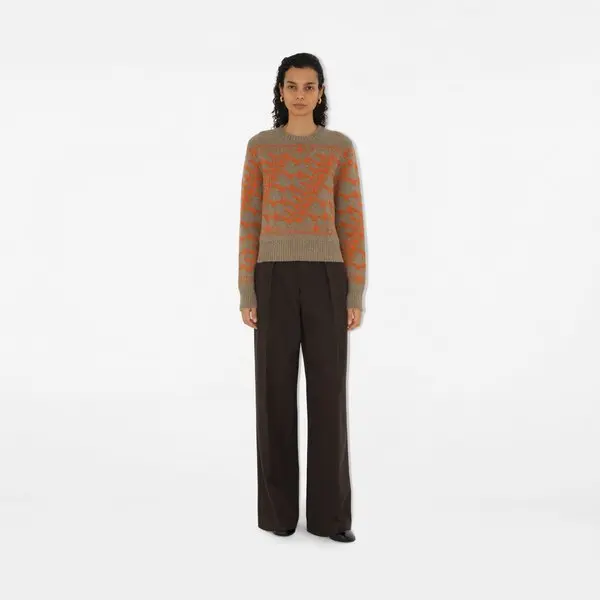 Burberry Cropped Fox Wool Sweater