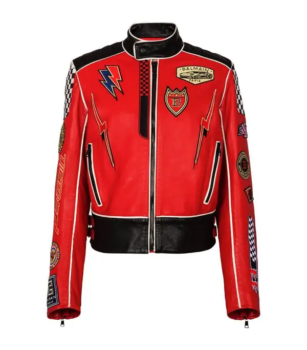 Balmain Leather Motorcycle Jacket