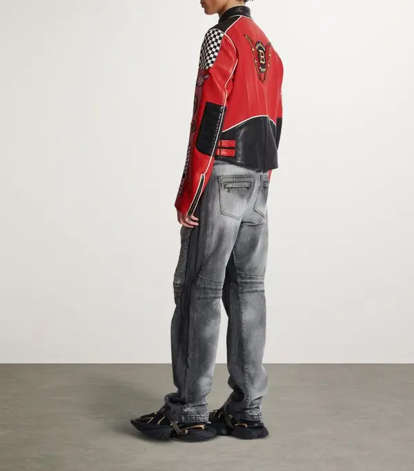 Balmain Leather Motorcycle Jacket