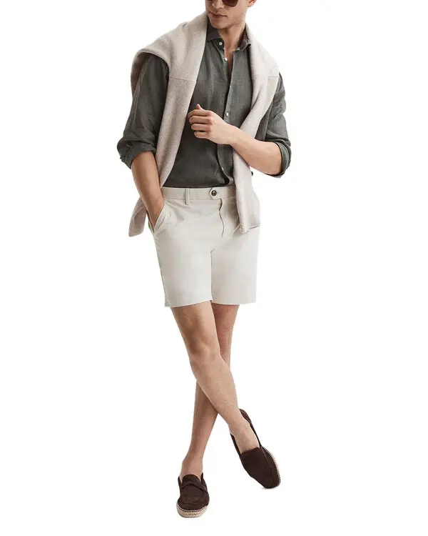 REISS Wicket Casual Shorts - Chalk