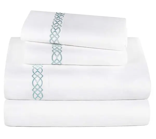 SUPERIOR Egyptian Cotton Embroidered Sheet Set, Cal King