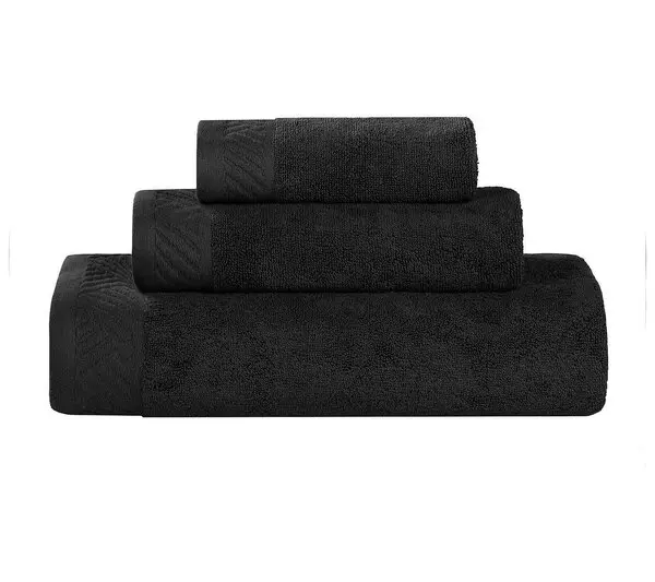 SUPERIOR Egyptian Cotton Solid 3-piece Towel Se T - One-color
