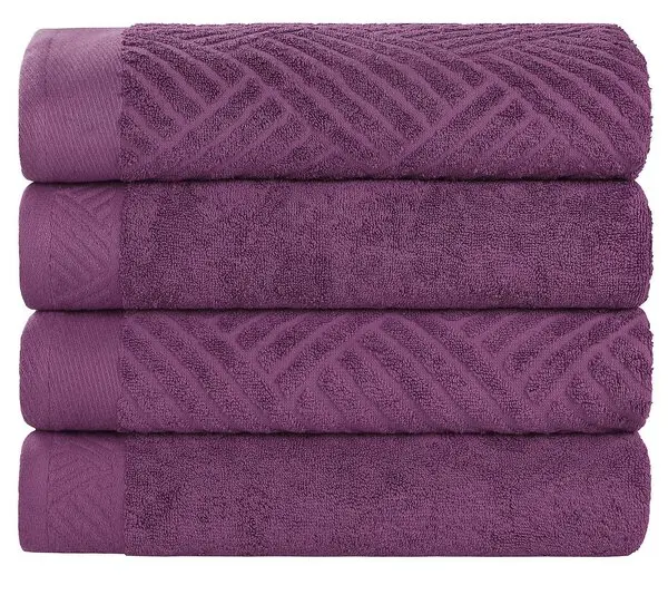 SUPERIOR Egyptian Cotton Jacquard-solid Bath To Wel Set
