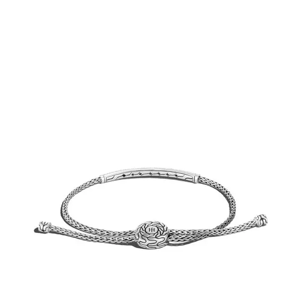 John Hardy Classic Chain Pull Through Pavé Station Bracelet