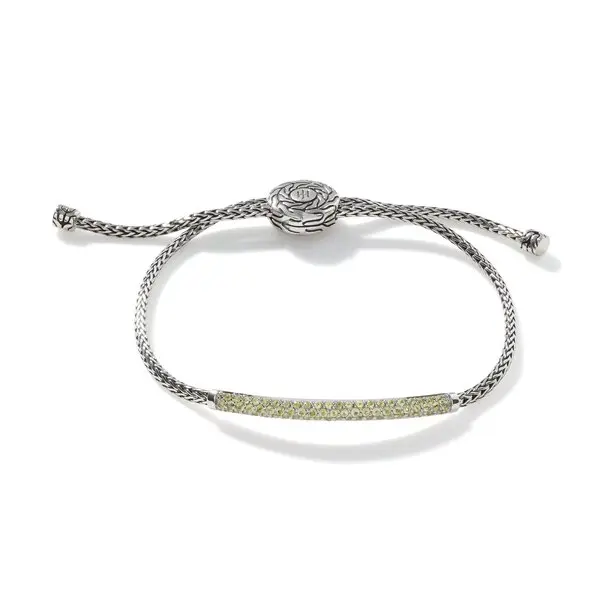 John Hardy Classic Chain Pull Through Pavé Station Bracelet