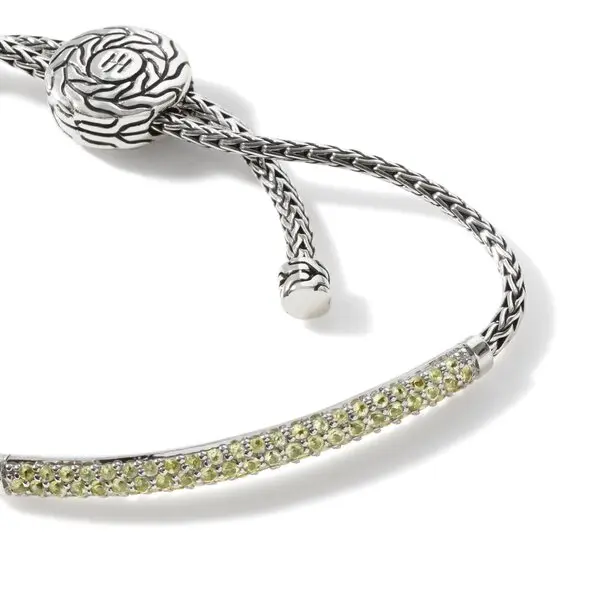 John Hardy Classic Chain Pull Through Pavé Station Bracelet
