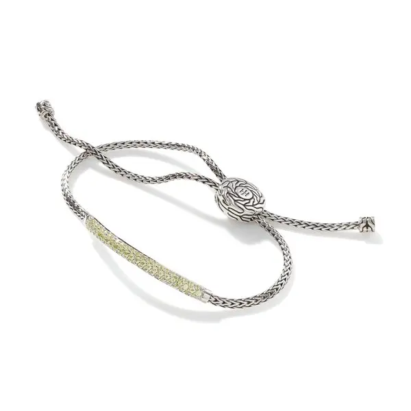 John Hardy Classic Chain Pull Through Pavé Station Bracelet