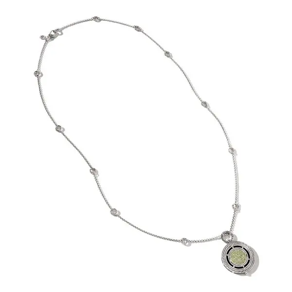 John Hardy Moon Door Necklace With Pave