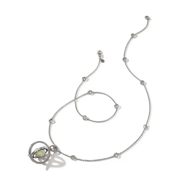 John Hardy Moon Door Necklace With Pave