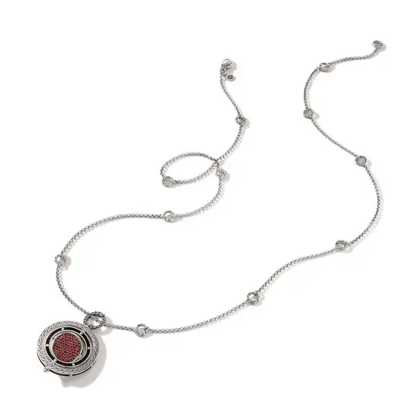John Hardy Moon Door Necklace With Pave Detail