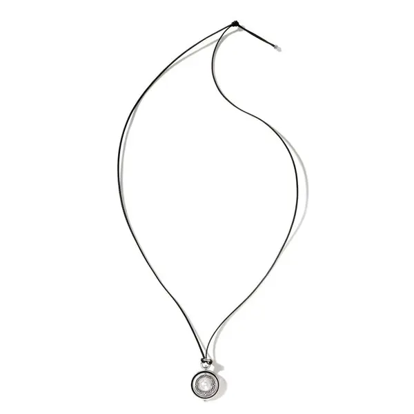 John Hardy Moon Door Necklace Leather, Pearl - Silver