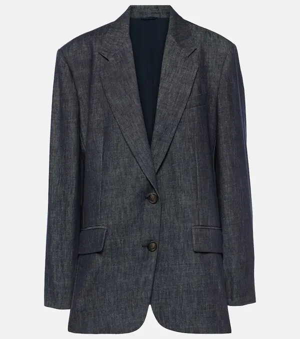 Brunello Cucinelli Single-breasted Denim Blazer - Blue