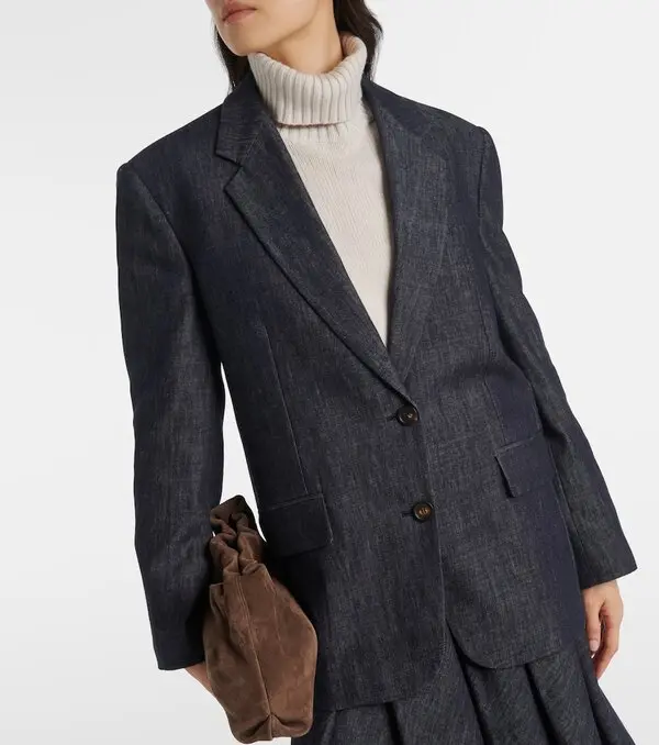 Brunello Cucinelli Single-breasted Denim Blazer