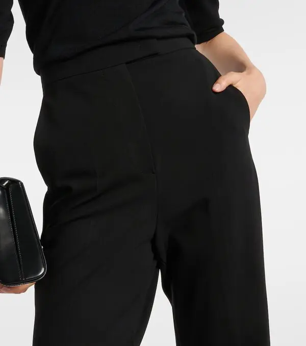Max Mara Norcia Pleated Jersey Straight Pants
