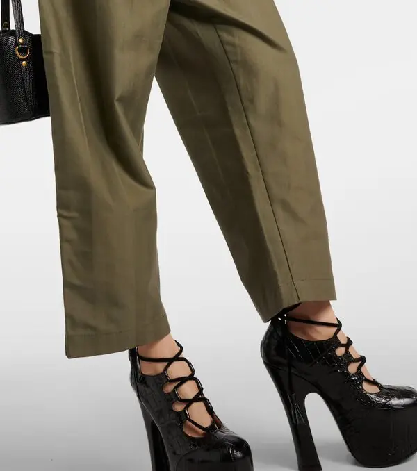 VIVIENNE WESTWOOD Alien Cropped Wide-leg Pants