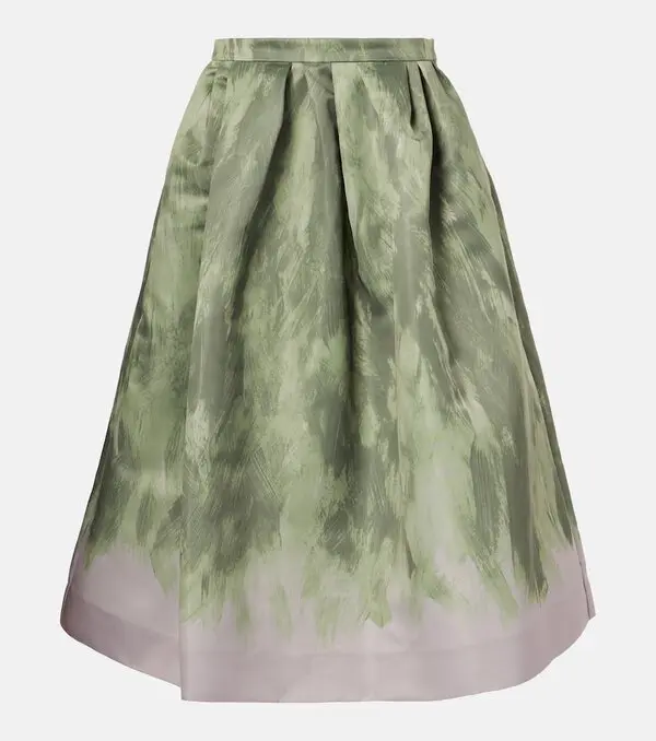 Dries Van Noten Satin Midi Skirt