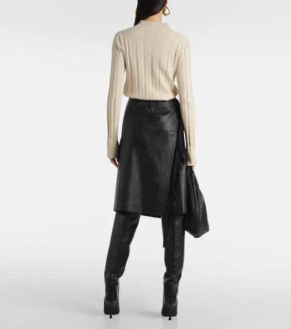 Stella McCartney Alter Mat Faux Leather Midi Skirt