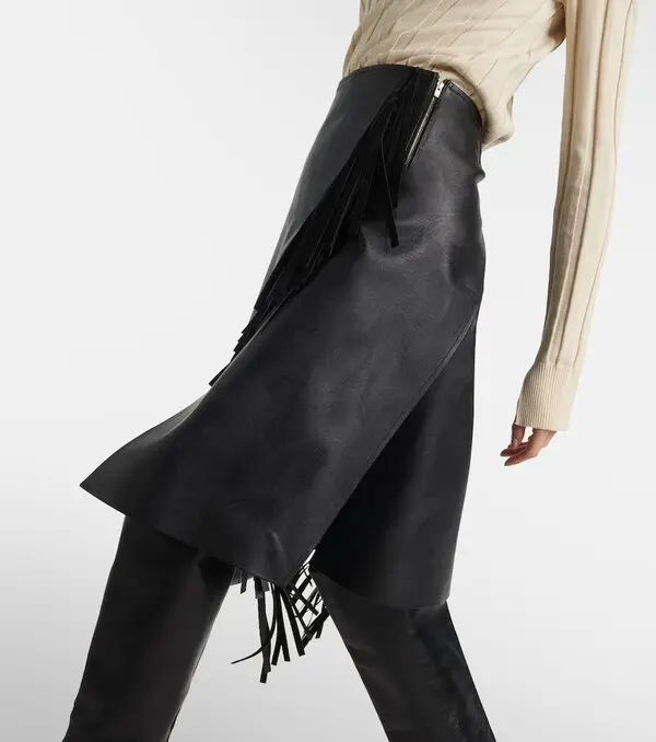 Stella McCartney Alter Mat Faux Leather Midi Skirt
